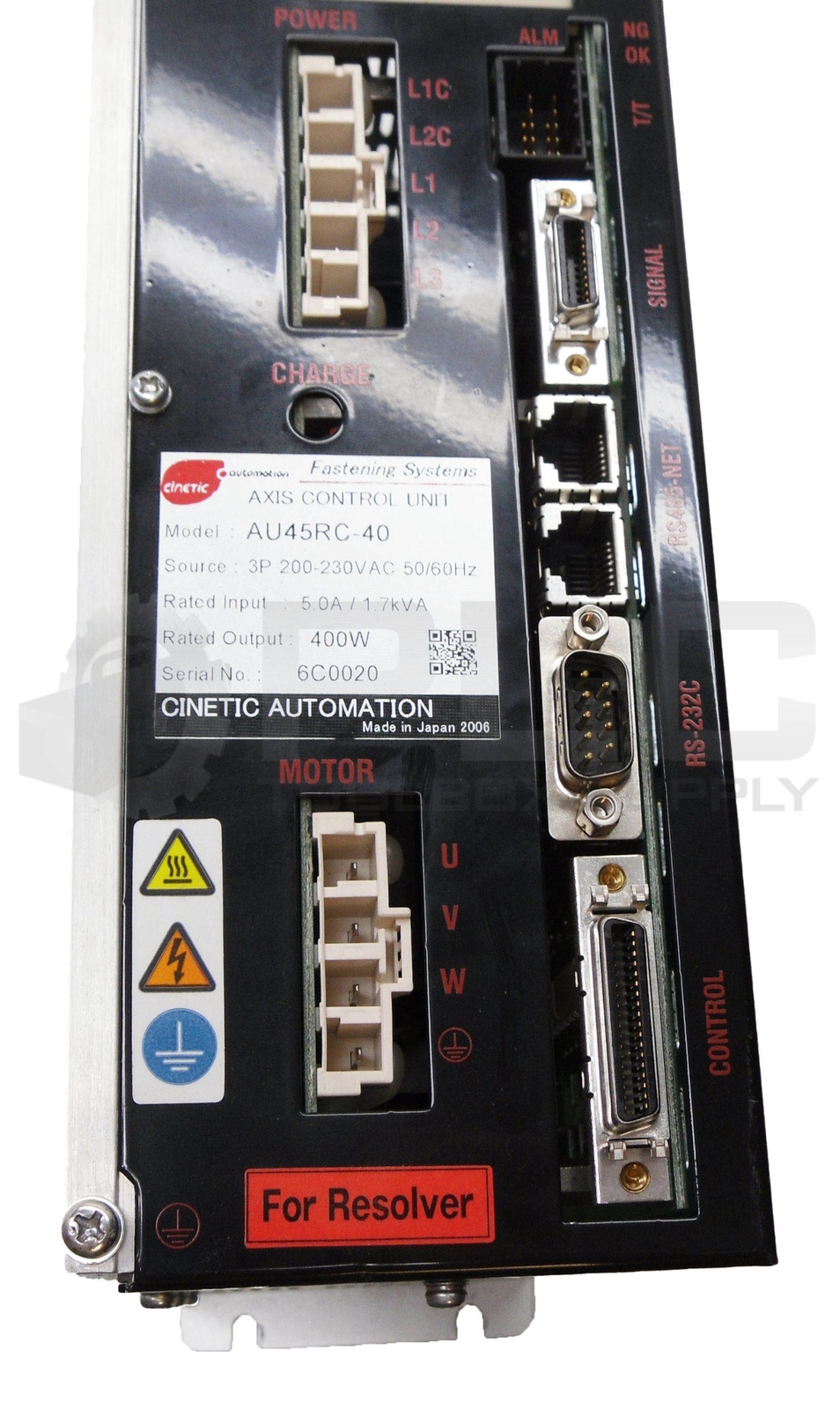 CINETIC AUTOMATION AU45RC-40 AXIS CONTROL UNIT 3P 200-230VAC 50/60HZ 5 ...