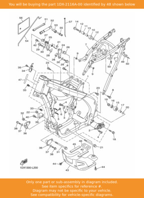 YAMAHA Stay 1, 1DX-2116A-00 OEM WR450 | eBay UK
