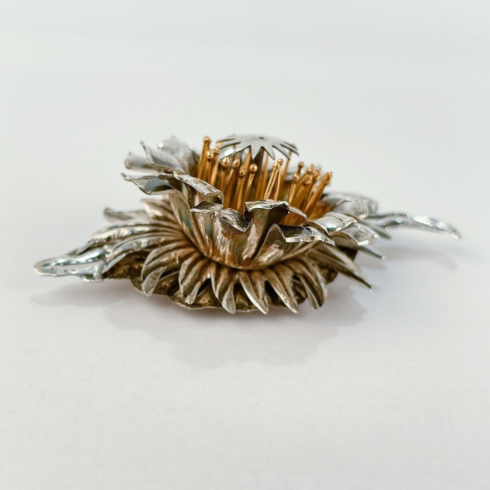 Larger Retro Hawaiian Honolulu Sterling Silver Floy Mercer Flower ...