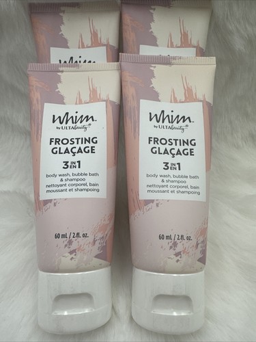 4X WHIM Ulta Beauty Frosting Glacage Body Wash,Bubble Bath, Shampoo 2fl ...