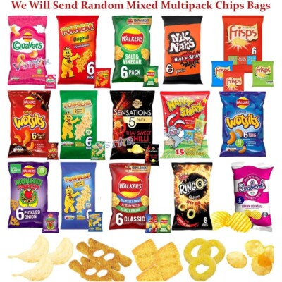 Chips Crisps Collections Random 5 x Mixed light & Crispy Multipack ...