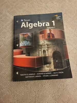 HMH Texas Algebra 1 Volume 1 Student Workbook Paperback Study Test Prep ...