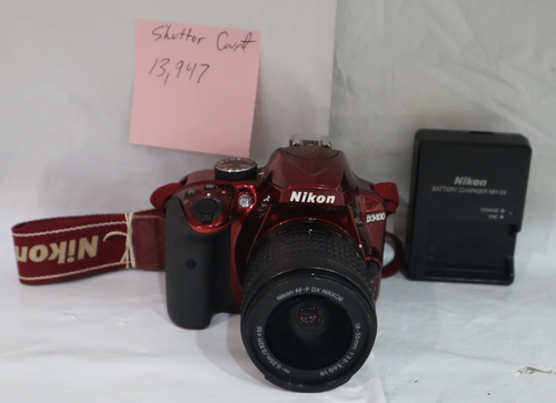 Nikon D3400 24.2MP DSLR Digital Camera RED w/ 18-55mm (SC: 13,947 ...
