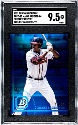 Mahki Backstrom - 2022 Bowman Heritage #BHPC-15 - Blue Refractor 11/99 ...