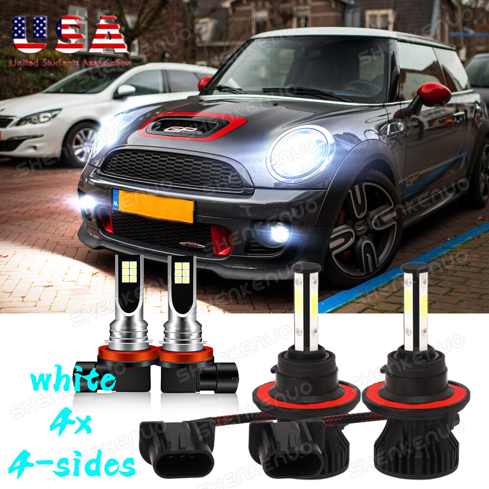 FOR Mini Cooper R56 Clubman R55 6000K LED Headlight High Low Beam+Fog ...