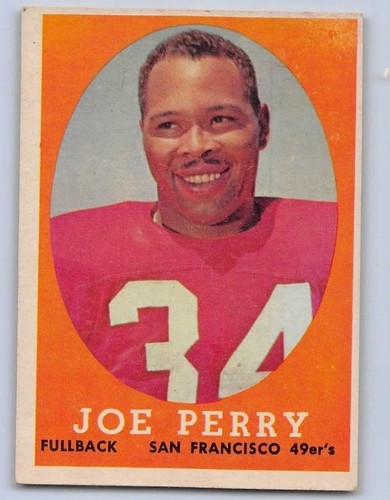 1958 JOE (THE JET) PERRY - Topps Football Card - # 93 - SAN FRANCISCO ...