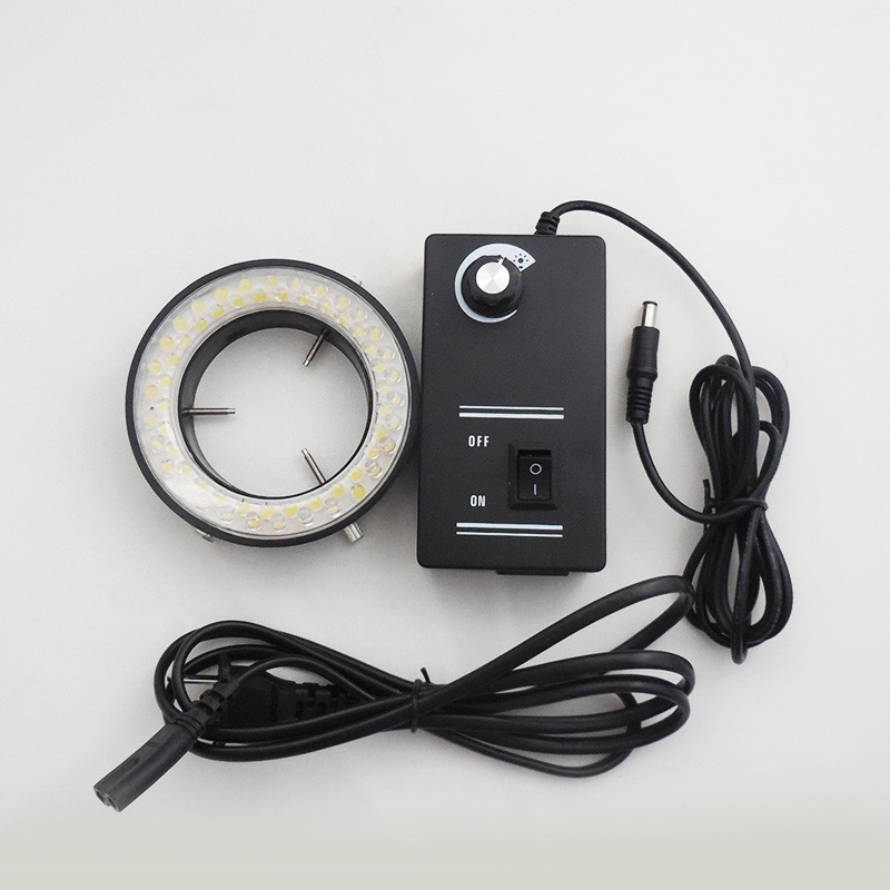 60mm Inner Diameter Microscope LED UV Light Source Ring Lamp w/ Dimmer ...