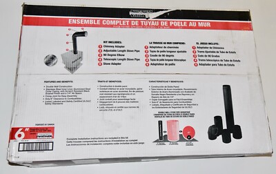 SuperVent DSP Double Wall 6" Stove Pipe To-The-Wall Stove Pipe Kit 6 Pieces | eBay