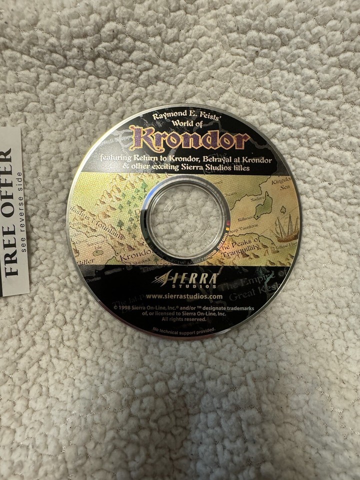 World of Krondor - Betrayal & Return - Sierra Compilation Disk, 1998 PC ...