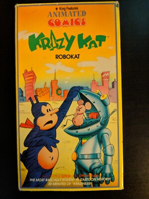 KRAZY KAT ROBOKAT 1990 KING FEATURES ANIMATED COMICS VHS *BUY 2 GET 1 ...