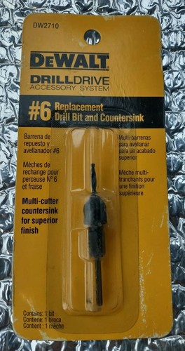 DEWALT DW2710, #6 REPLACEMENT DRILL BIT AND COUNTERSINK New!! | eBay