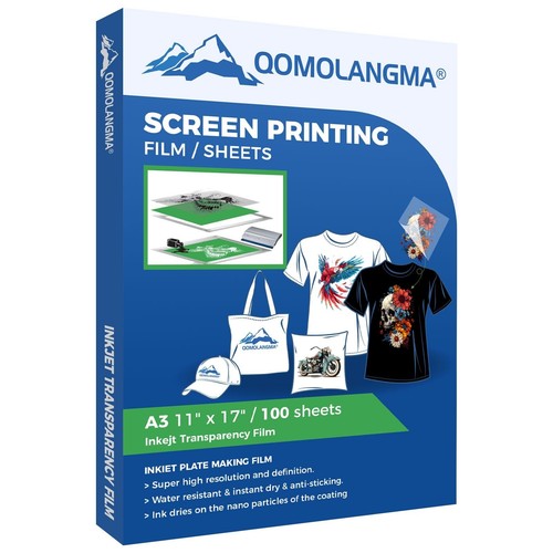 100 Sheets/pack Premium Waterproof Inkjet Transparency Film 11" x 17 ...
