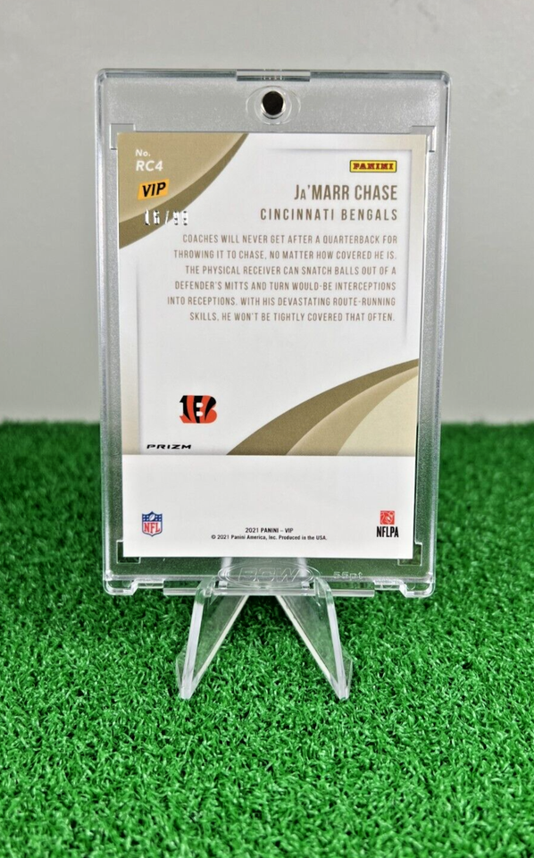 Ja'Marr Chase 2021 National VIP Gold Pack Rookie RC Cracked Ice #RC4 ...