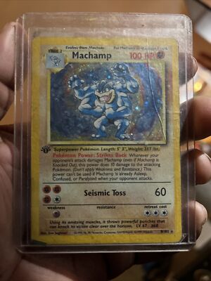 Pokémon TCG Machamp Base Set 8/102 Holo 1st Edition Holo Rare | eBay