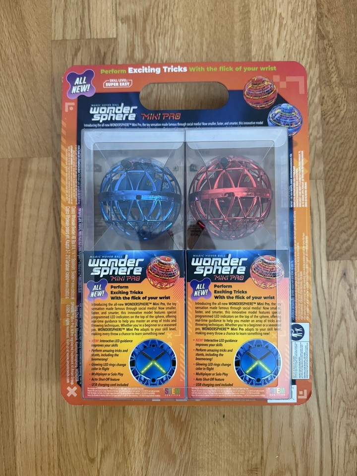 Wonder Sphere Mini Pro Magic Hover Ball 2 Pack LED Light Toy AMAZING ...