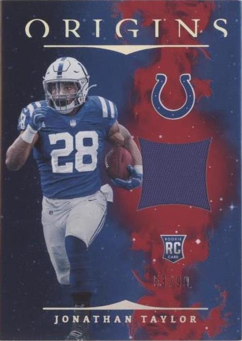 2020 Panini Origins - Rookie Patches Jonathan Taylor #RP-16 Red /99 ...