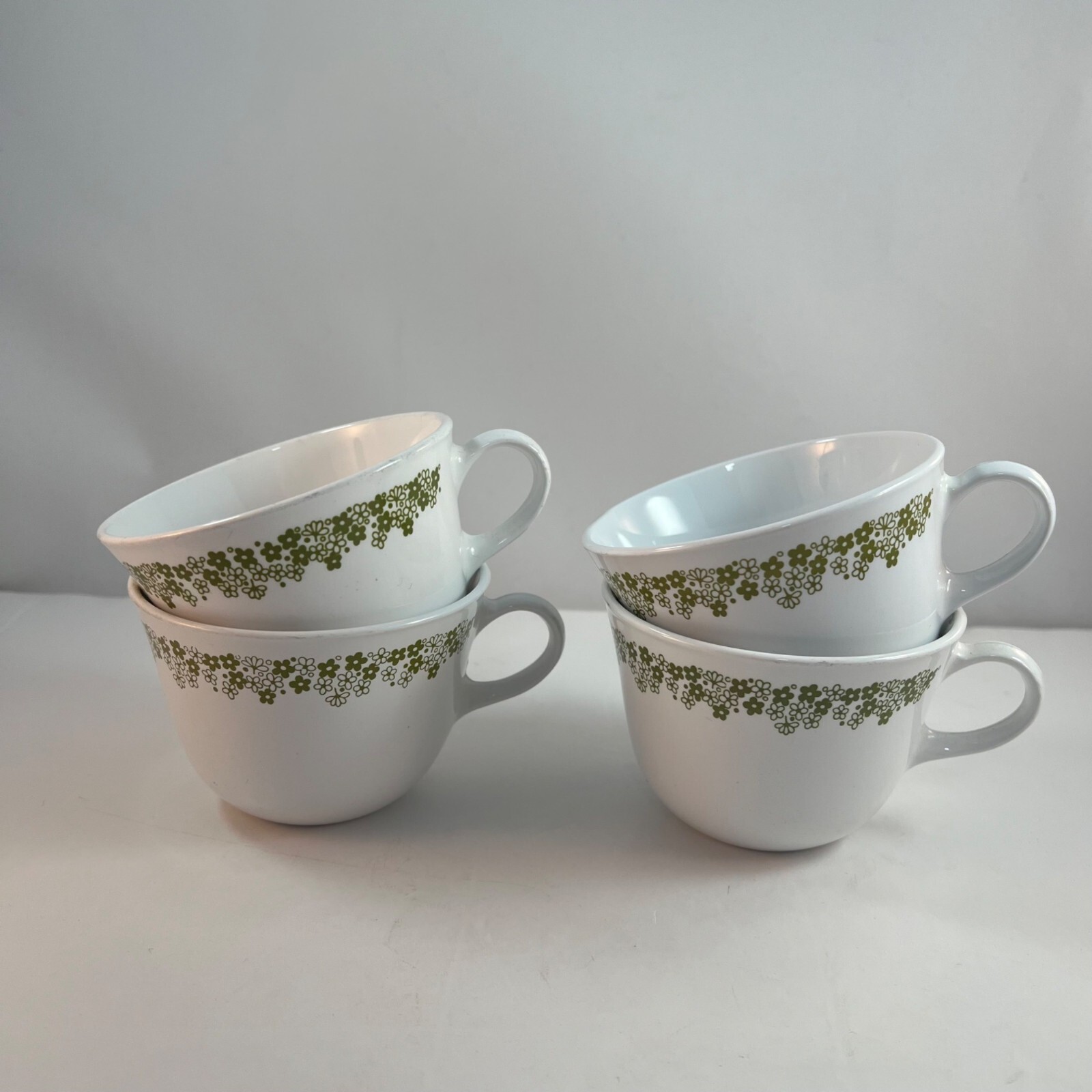 Corelle Spring Blossom Cups Mugs Crazy Daisy Lot of 4 Corning USA C ...