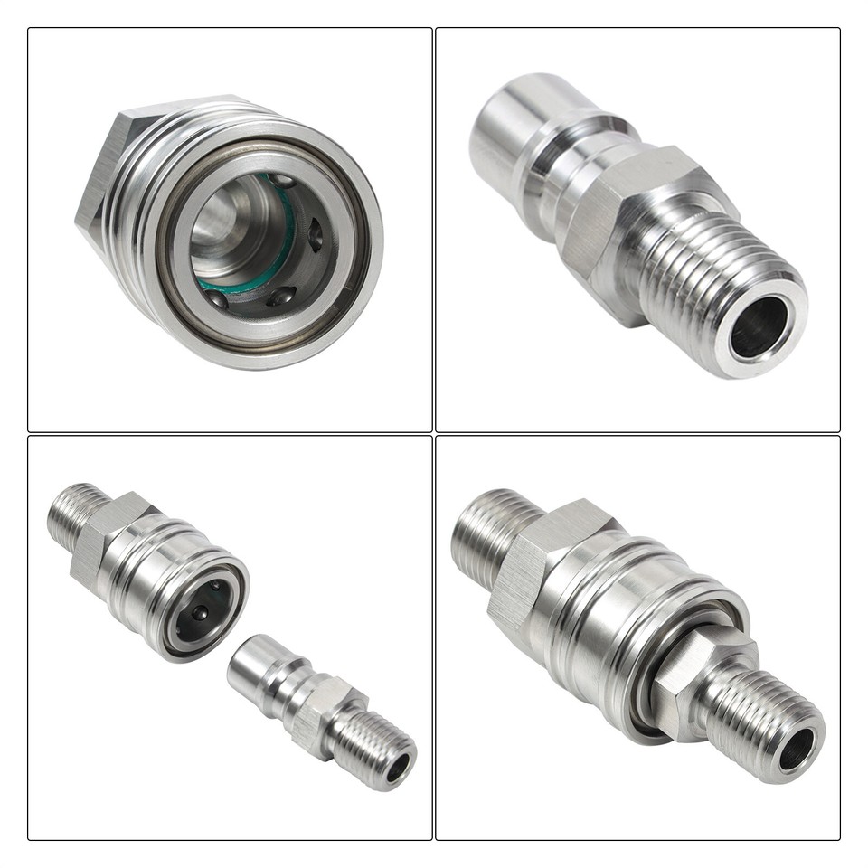 Mini Excavator Hydraulic Attachment Fittings Set M16-M14 Quick Connect ...