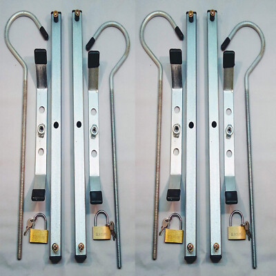 2/4xLocks Universal Heavy Duty Ladder Roof Rack Clamp Clamps Lockable ...