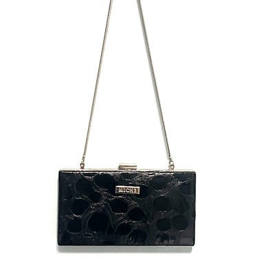 MICHE Women's Black Hard Shell Clutch Evening Bag Handbag Wallet ...