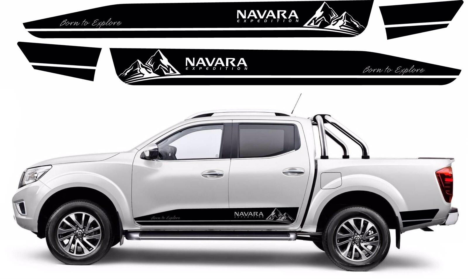 Fits Nissan NP300 NAVARA 2016-22 side stickers Decals NAVARA EXPEDITION ...