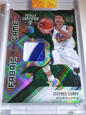 2015 Totally Certified Stephen Curry #PATCH GREEN /5 Game Worn 2 Color ...