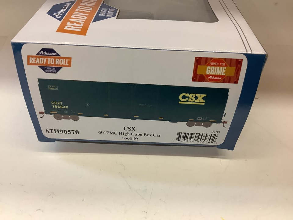 Athearn #90570 HO scale “CSX” 60' FMC high cube box car Rd #166640 | eBay