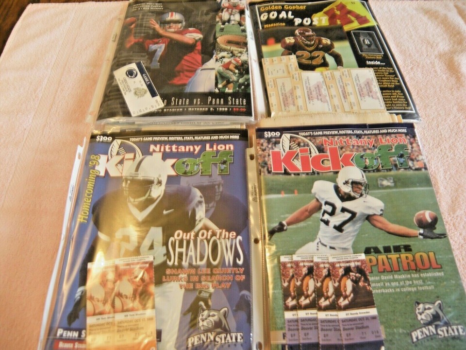 1998 Complete Season Penn State Football Programs With Extras | eBay