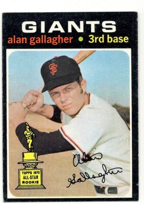 1971 TOPPS SAN FRANCISCO GIANTS ALAN GALLAGHER #224 ROOKIE ALL STAR EX ...