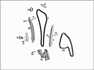 Genuine MERCEDES Chain tensioning rail 2710500116 | eBay