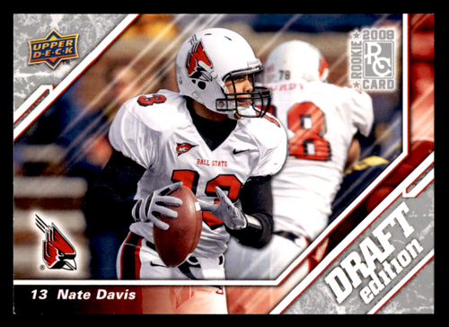 2009 Upper Deck Draft Edition Nate Davis RC #23 Ball State Cardinals | eBay