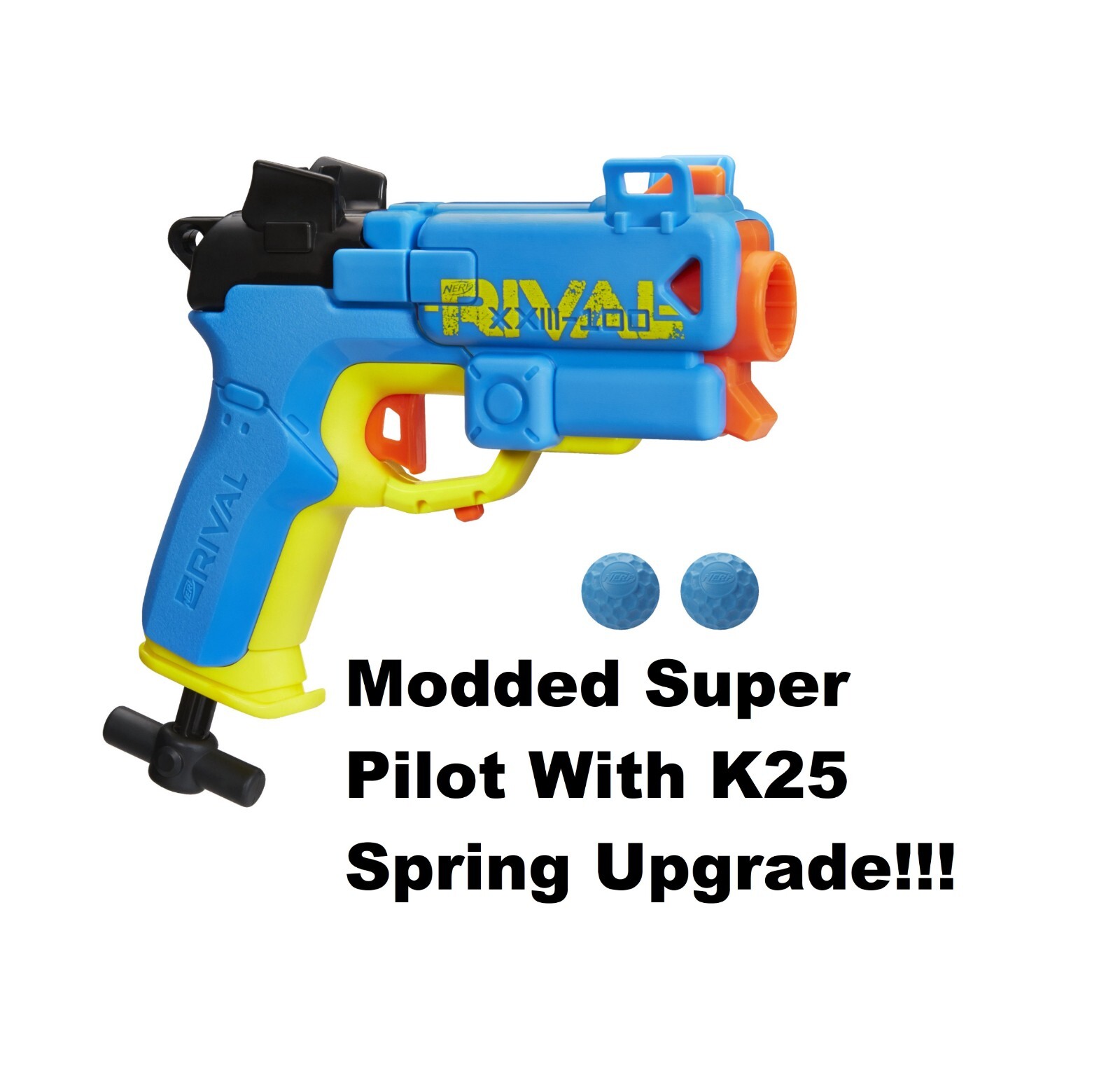 Modded SUPER Pilot XXIII-100 - Nerf Rival K25 Spring Modified Toy Gun ...