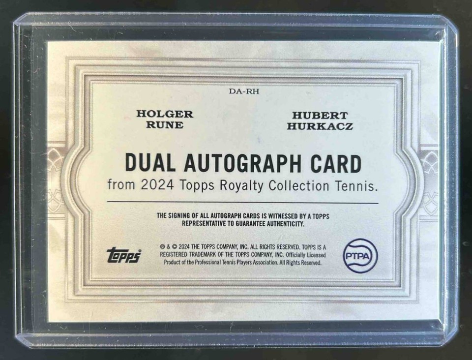2024 Topps Royalty Holger Rune Hubert Hurkacz Dual Auto #10/25 | eBay