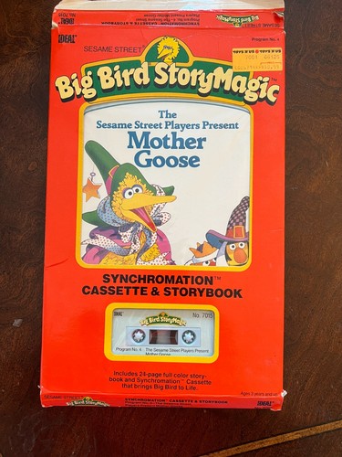 VTG 1986 Big Bird Story Magic Ideal Book & Tape Mother Goose w/ box ...