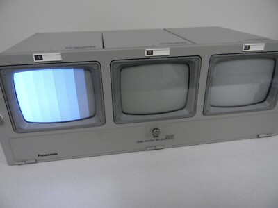 3 Panasonic Professional B/W Studio Monitors TESTED w/Rack Shelf WV ...