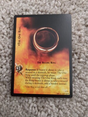 Lord of The Rings TCG - ELVISH Card: The One Ring The Ruling Ring | eBay
