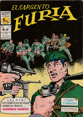 SARGENTO FURIA 67 NOVIEMBRE 1969 LA PRENSA MARVEL MEXICAN SPANISH COMIC ...