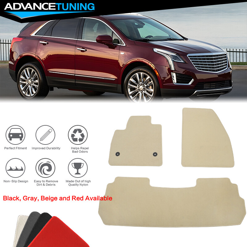 Fits 17-24 Cadillac XT5 Beige Nylon Floor Mats 1st 2nd Row Custom ...