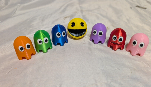 Really Cute Set Of Pac-Man And 6 Ghost New | eBay