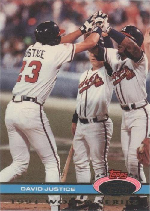 1991 Topps Stadium Club Skydome - David Justice #97 for sale online | eBay