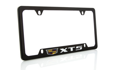 Cadillac XT5 Zinc License Plate Frame with Glossy Black Finish (4 hole ...