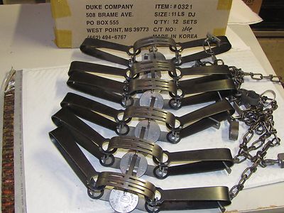 6 Duke #11 Long Spring DJ Foothold Traps Mink Muskrat Gopher Trap ...