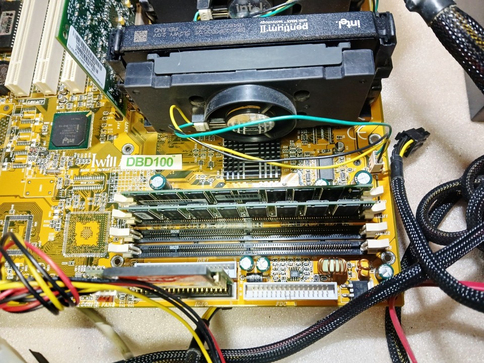 VINTAGE DUAL SLOT 1 Iwill DBD100 Slot 1 440BX motherboard ATX TESTED ...