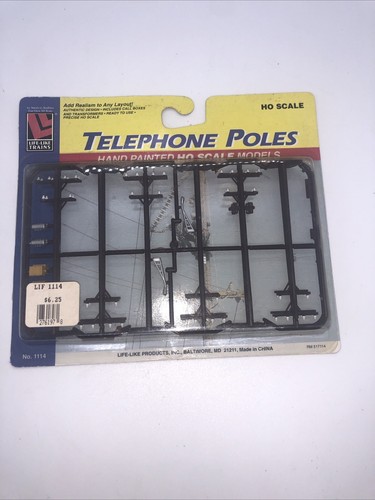 Vtg HO Scale Model Train Telephone Poles Life Like Trains - No. 1114 ...