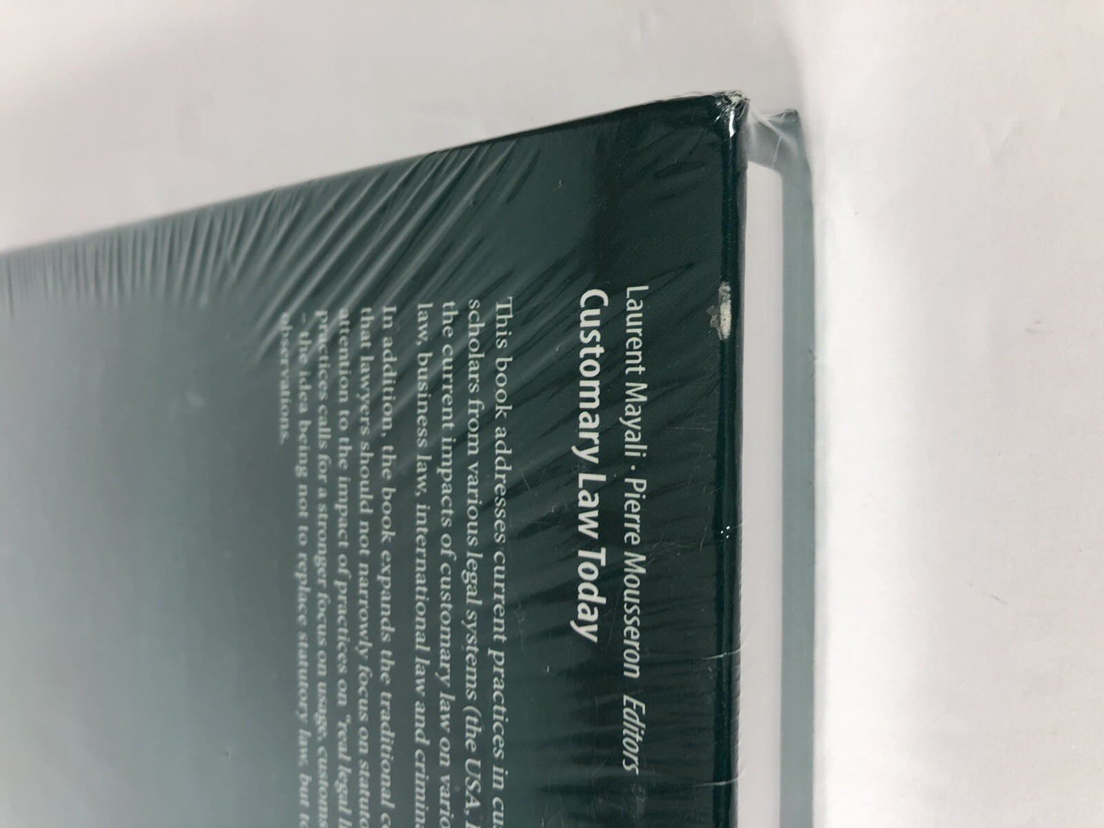 Customary Law Today by Pierre Mousseron (2018, Hardcover) for sale ...