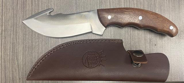 Rill Simple Tools GutHook Hunting Knife 4.5-Inch Blade w/ Leather ...