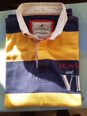 Howick blue & yellow polo shirt size S | eBay UK