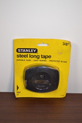 Vintage Stanley #34-450 50 ft Steel Long Tape 3/8" - New Old Stock | eBay
