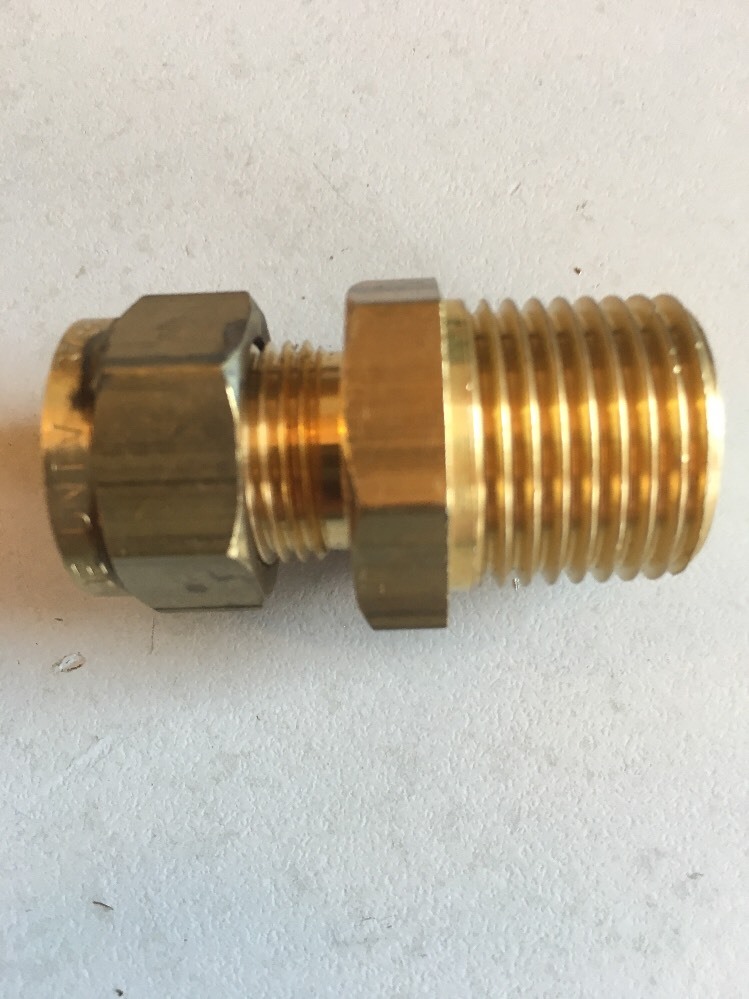 WADE BRASS COMPRESSION FITTINGS - 3/8" Copper To 1/2" Male Taper Nuts ...