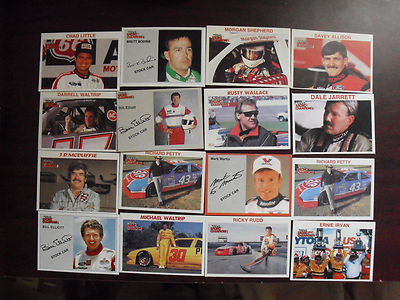 Lot of 16 1980s 90s Racing Champions Nascar Driver Cards LOOK | eBay
